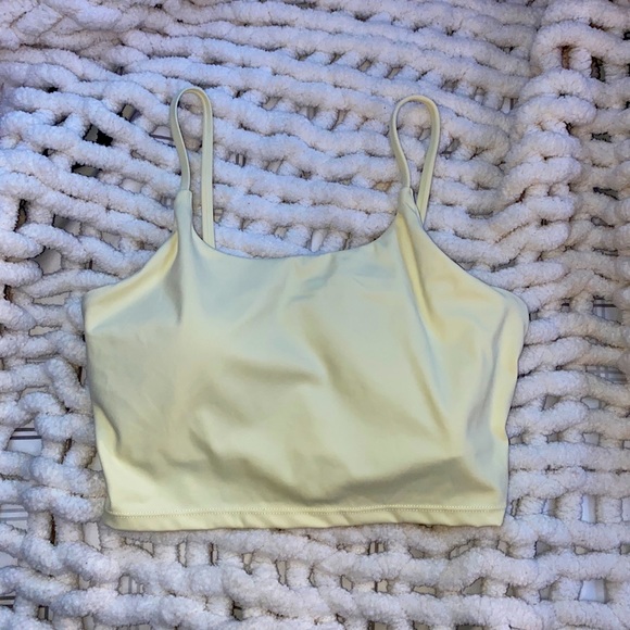HALARA | Tops | Pale Yellow Longline Sports Bra | Poshmark